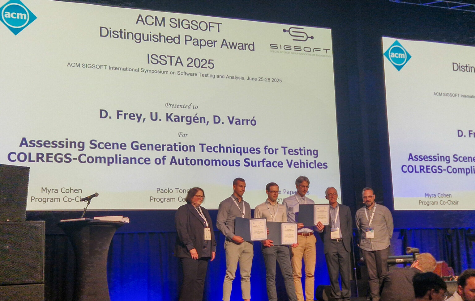 Research on autonomous maritime systems receives ACM Distinguished Paper Award | WASP